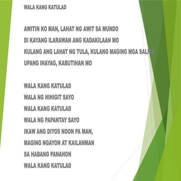 WALA KANG KATULAD awitin ko n laa ;8a uqlahayt | PPT