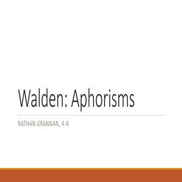 Walden | PPTX