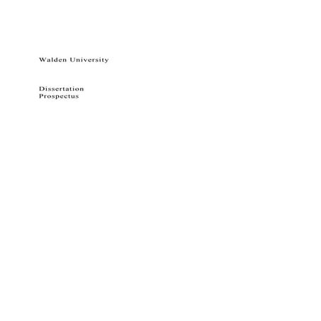 Walden University Dissertation Prospectus .docx