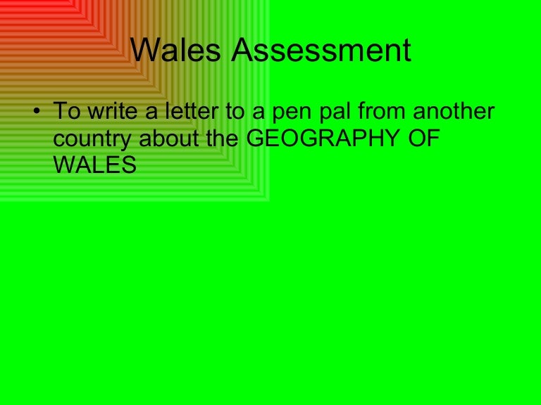 Wales assessment pupil examples
