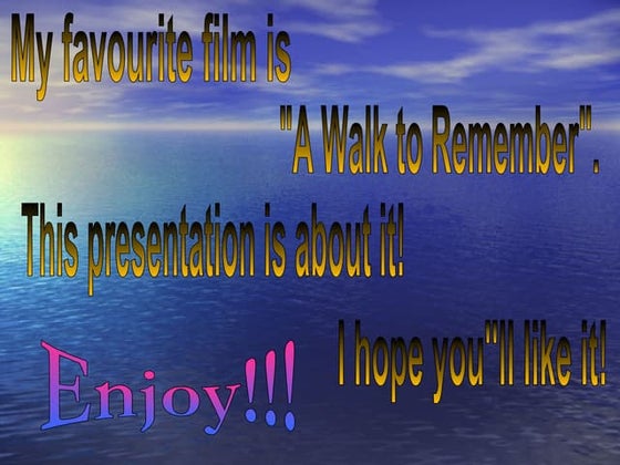 A walk to remember | PPTX