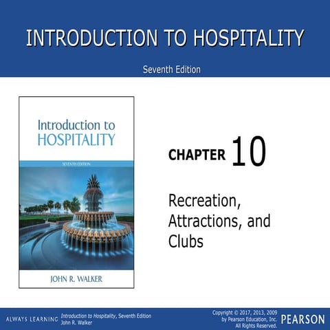 Introduction to Hospitality Industry Ch10 | PPT