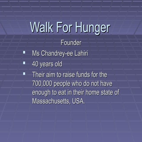 Walk for hunger | PPT