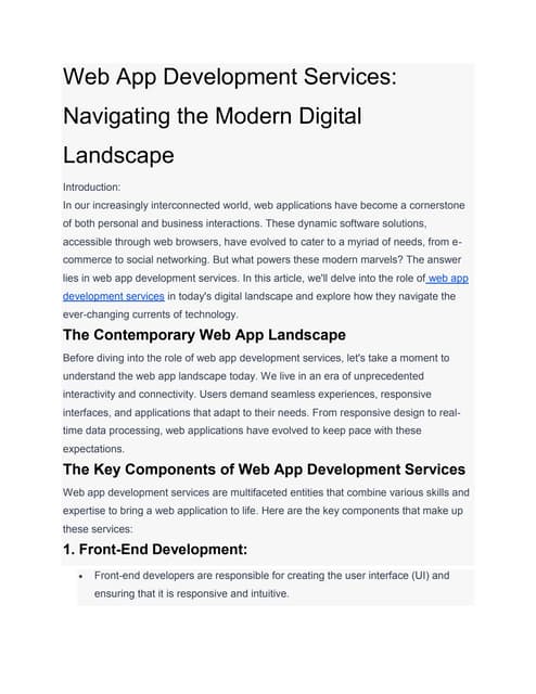 Explore the Latest Web Development Trends to Watch | PPT