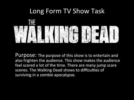 Genre and Target Audience The Walking Dead | PPTX