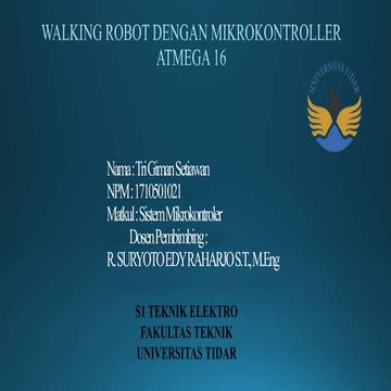 perancangan walking robot | PPTX