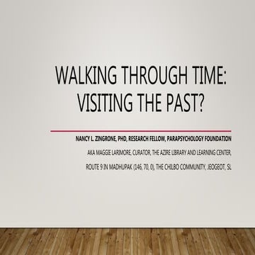 Walking through Time: Visiting the Past? | PPTX