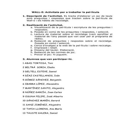 Wall e esquema web | PDF