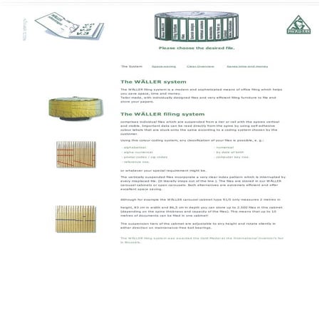 Waller space saving filing system | PDF