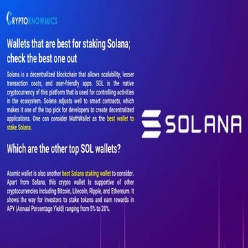 Find out the best wallets for Solana other than Phantom.pdf