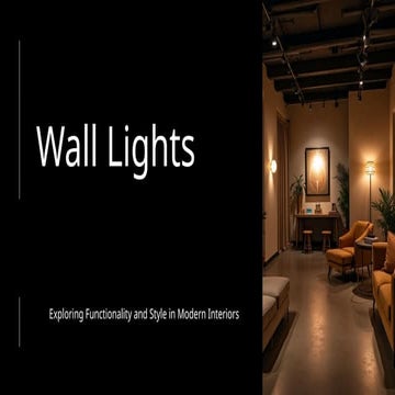 “Wall Lights in Modern Interior Design: Function Meets Style” | PPT
