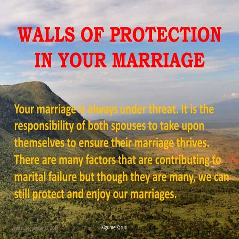 Walls of Protection in Your Marriage | PPTX