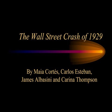 Wallstreet Crash of 1929 | PPTX