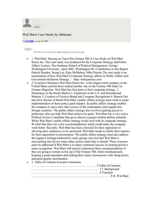 Wal-Mart Case Study | DOCX