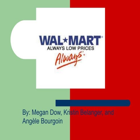 WALMART.ppt | Retail Industry | Industries