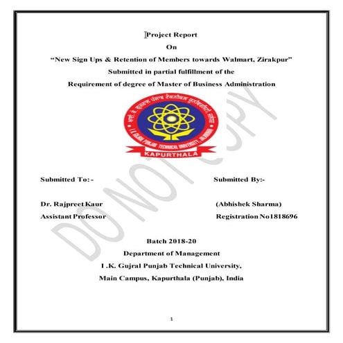 project report on Walmart Best Price | PDF