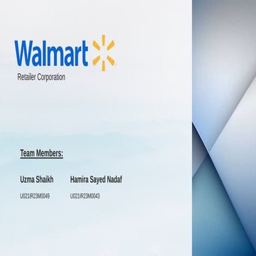 A brief Overview of WalMart Company and its Success | PPTX