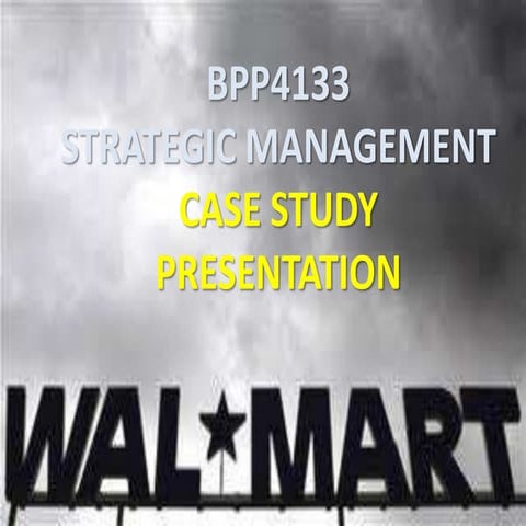 Wal mart study case | PPTX