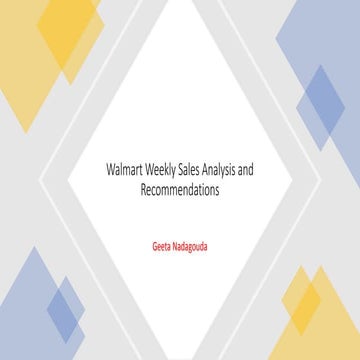 Walmart weekly sales | PPT