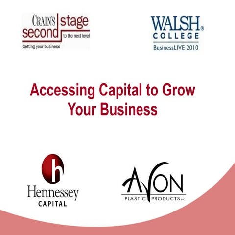 Accessing Capital to Grow Your Business | PPT