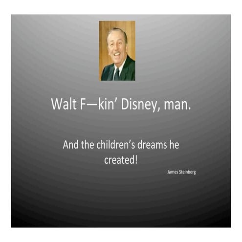 Walt Disney, An Entrepreneur | PPTX