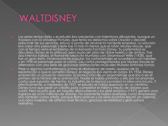 Cronología y análisis de la historia de Disney | PPT