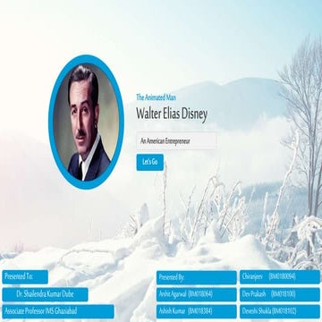 Presentation on Walt Disney | PPTX