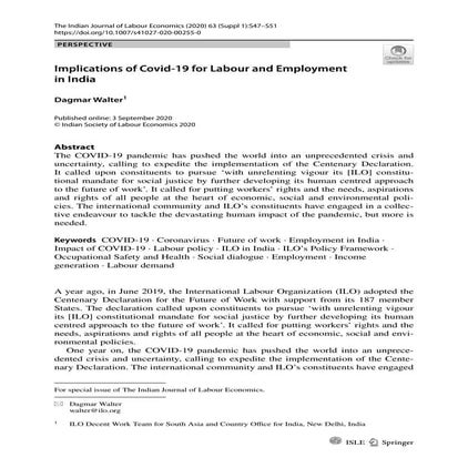 presentation on (The Impact of COVID-19 on labor market outcome ).pptx