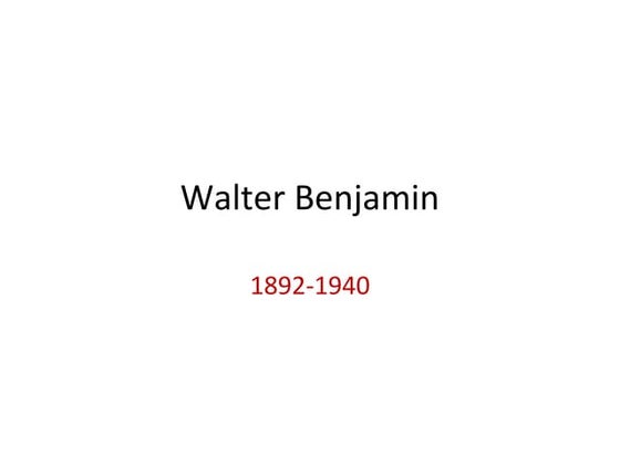 Arin6903(walterbenjamin) | PPT