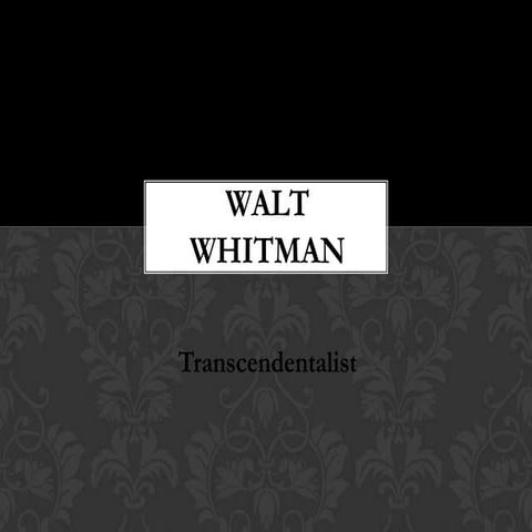 Walt whitman | PPTX