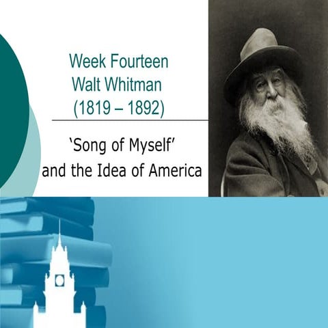 Walt whitman (1819 – 1892) | PPT
