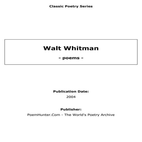 Walt whitman poems-2004_9 | PDF