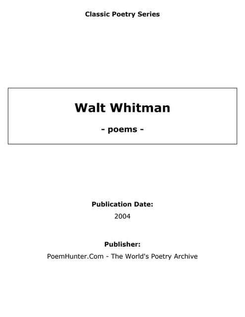 Walt whitman.1 | PPTX