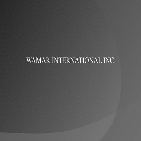 Wamar International Inc. | PPT
