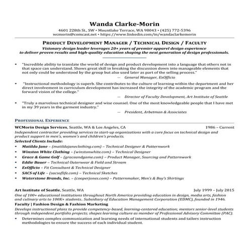 Wanda Clarke-Morin - resume | DOC