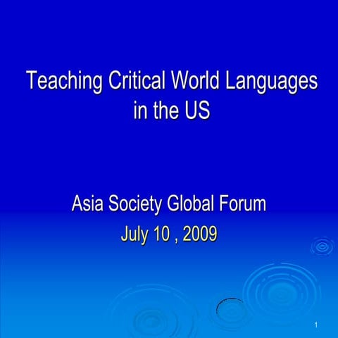 National Standards for Foreign Language Learning | PPT