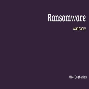 Ransomware Wannacry Pdf Information And Network Security Computing