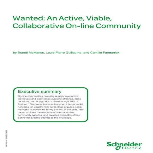 Wanted an Active, Viable, Collaborative On-line Community | PDF ...