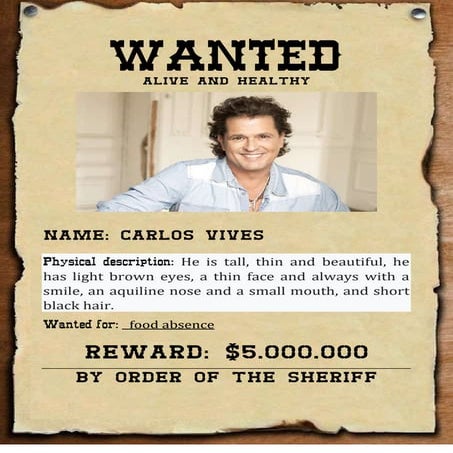 WANTED INGLES.doc. CARLOS VIVES , WANTED. | PDF