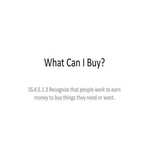 Wants and needs | PPTX