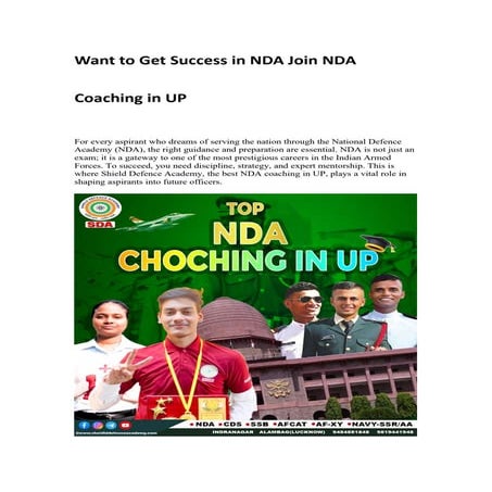 Want to Get Success in NDA Join NDA Coaching in UP.pdf
