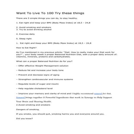 How to live past 100, as told by centenarians | PPTX