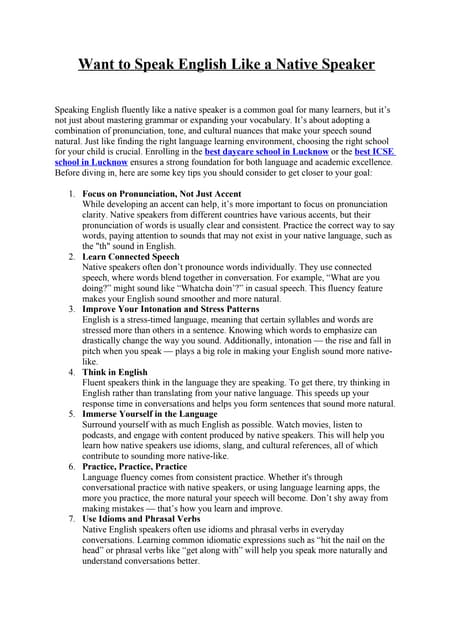 Speaking skills in English | PPTX