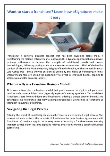 Benefits of Owning a Franchise | PPTX