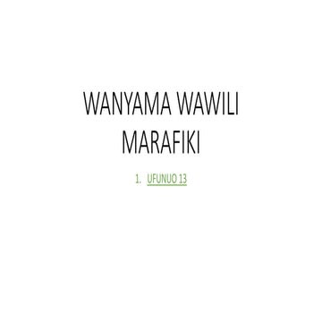 Wanyama wawili Marafiki 1 | PPTX