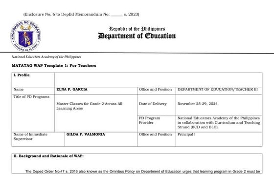 DEVelopment PLAN Phase 2 School year 2023-2024 | PPT