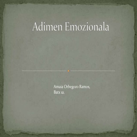 Adimen emozionala | PPSX