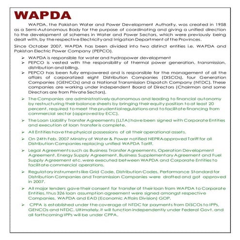 Wapda intership report by Manzar | DOCX