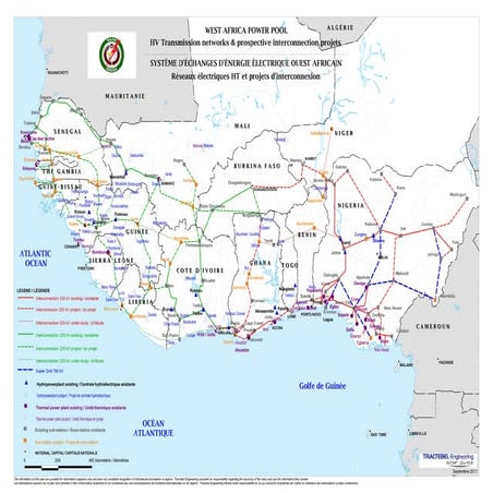 West African Power Pool (Wapp) HV Transmission Networks & Prospective ...