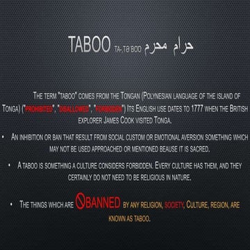 TABOO | PPTX